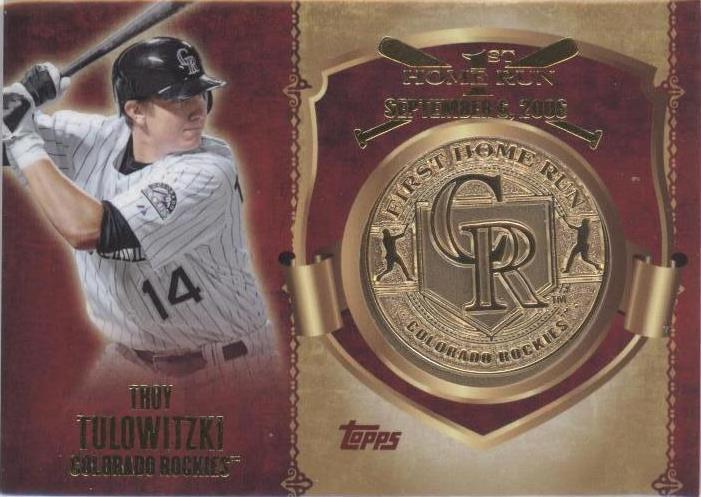 2015 Topps - First Home Run Medallions Troy Tulowitzki #FHRM-TT for ...