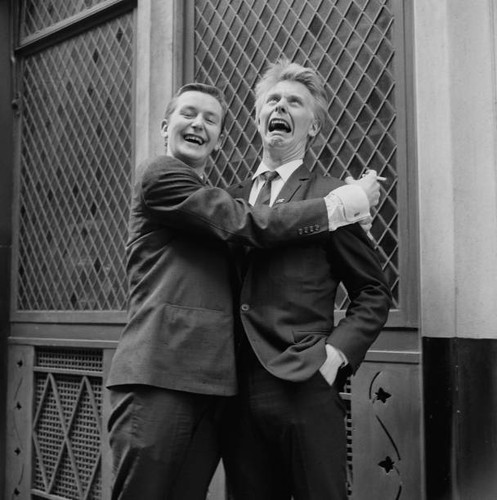 English Television Screenwriter Tony Warren Pictured With Joe Brown ...