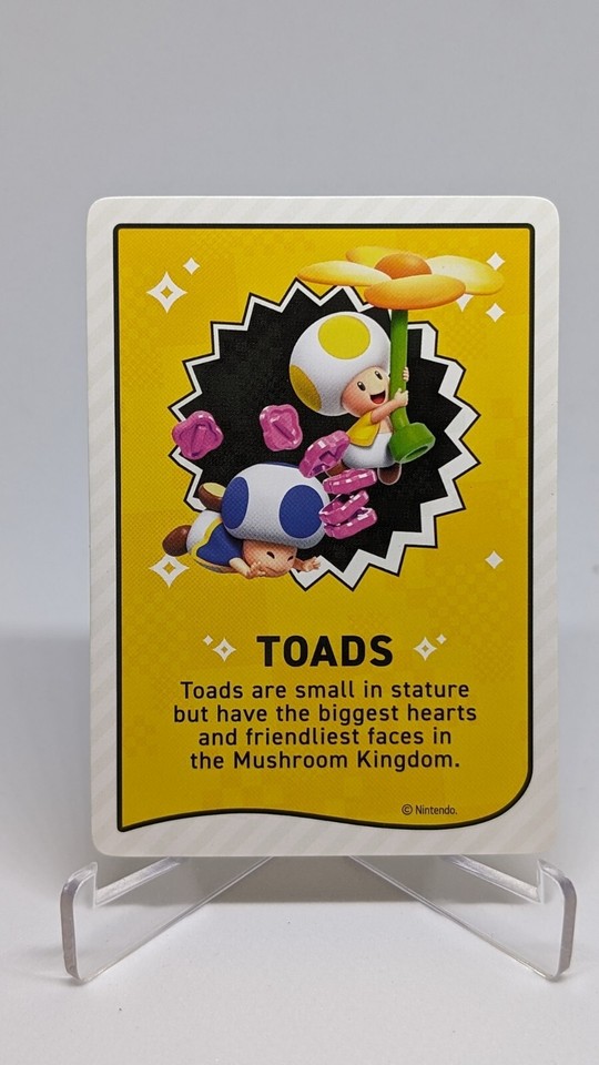Super Mario Bros. Wonder TOADS Nintendo Promo Exclusive Trading Cards ...