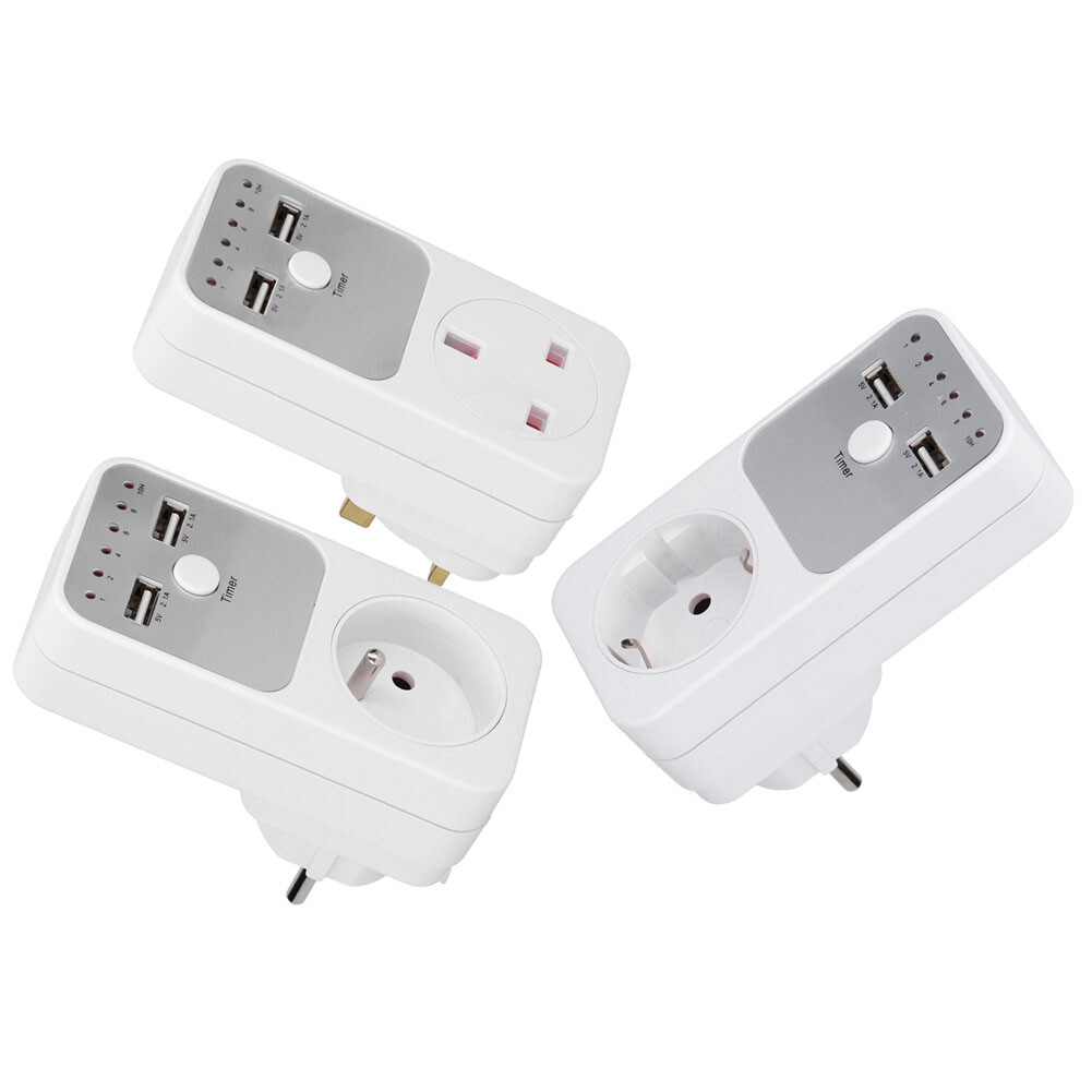 180~260V 13A USB Digital Countdown Timer Socket For Computer Charger ...