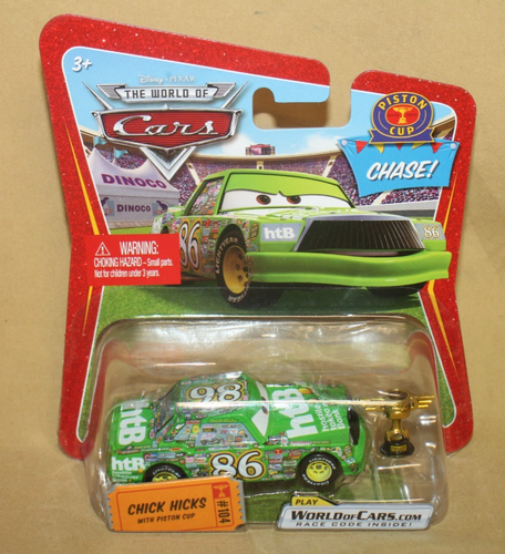 Disney Pixar Cars World Of Cars Chick Hicks With Piston Cup Chase Rare ...