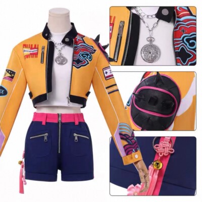 K-pop demon hunter cosplay Rumi Mina Zoey Juni Huntrix Sajaboy | eBay