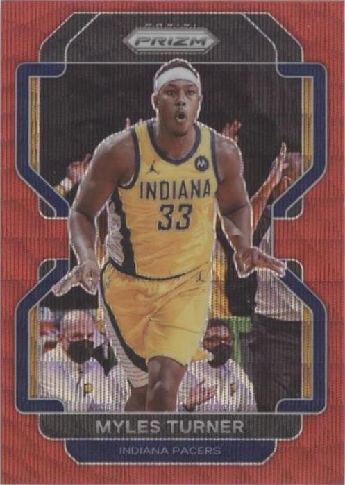 2021-22 Panini Prizm - Myles Turner #175 Ruby Wave Prizm for sale ...