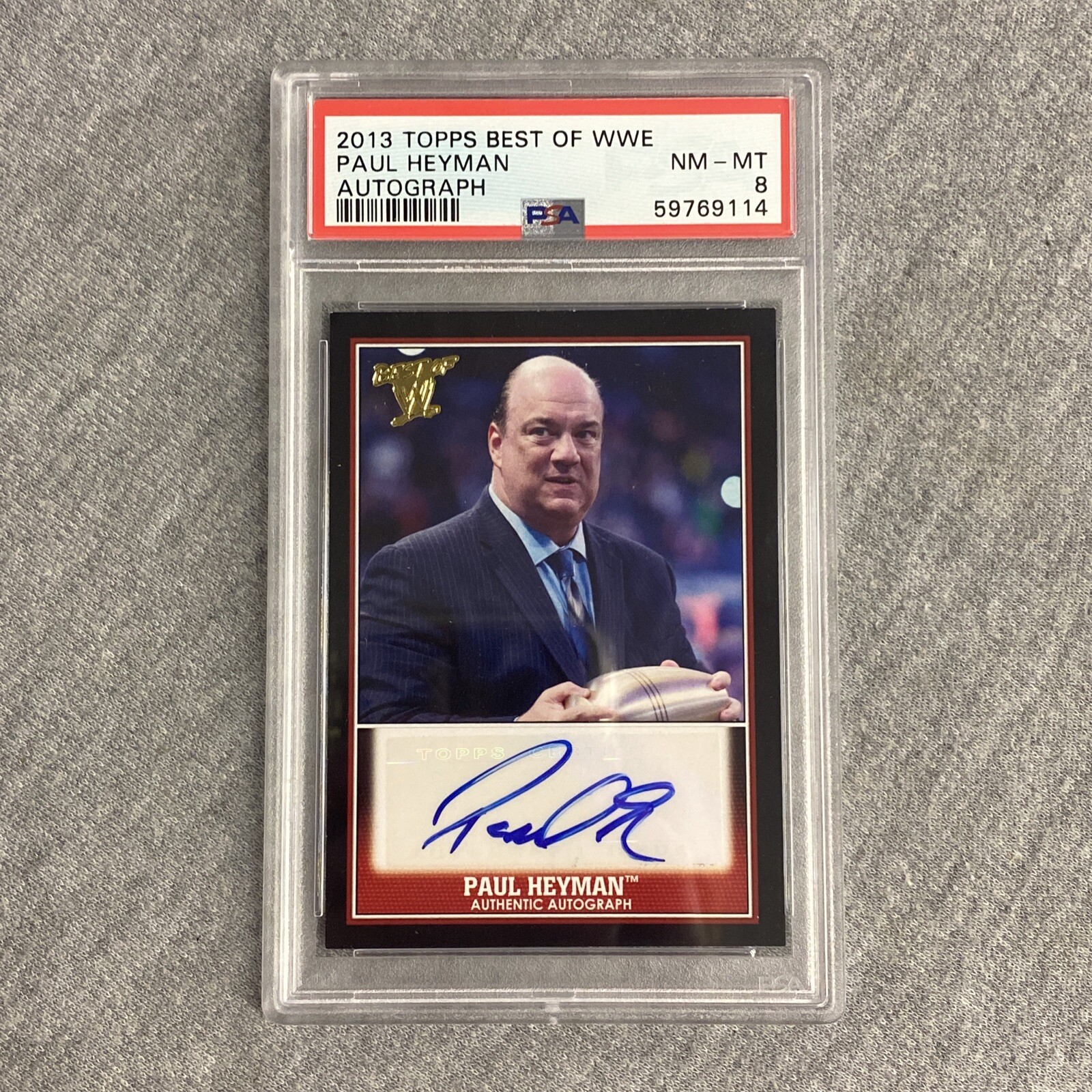 2013 Topps Best of WWE Paul Heyman Autograph PSA 8 | eBay