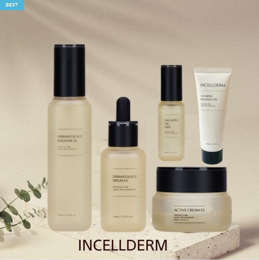 Incellderm 5pcs Set Dermatology Booster Serum Oil Mist Active Cream ...