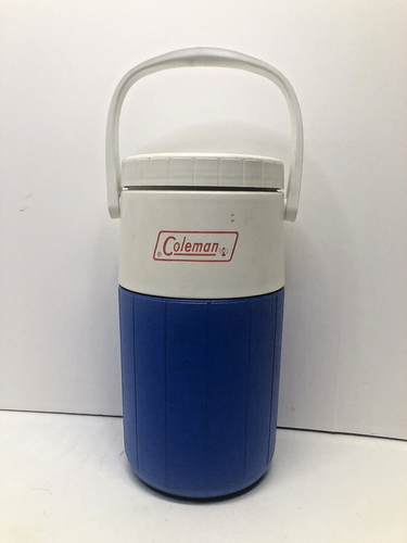 Vintage Coleman PolyLite 1/2 Gallon Blue 5590 Water Jug Beverage Cooler ...