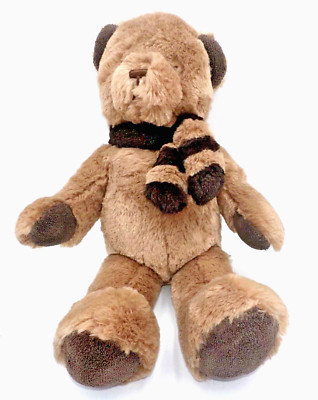 NAP Brookstone Bear Lovey 14" Plush Teddy Bear Scarf Toy Stuffed Animal ...