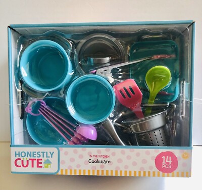 Perfectly Cute In the Kitchen Cookware Play Kitchen Accessory 14 Piece ...