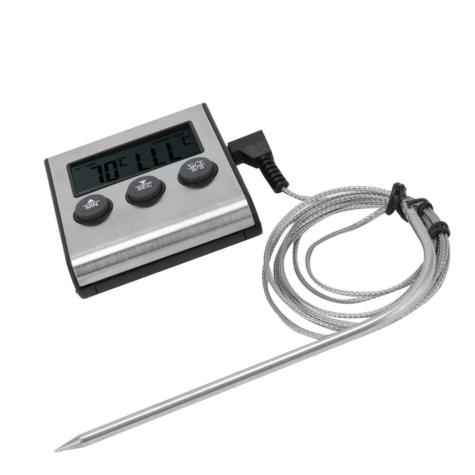 Digital Meat Thermometer Food Temperature Meter With Folding Probe ...