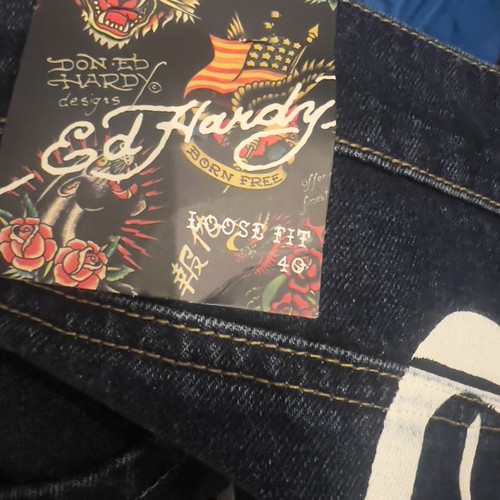 Ed Hardy TIGER HEADS NWT Loose Fit Jeans Men's Choose Size Ed Hardy ...