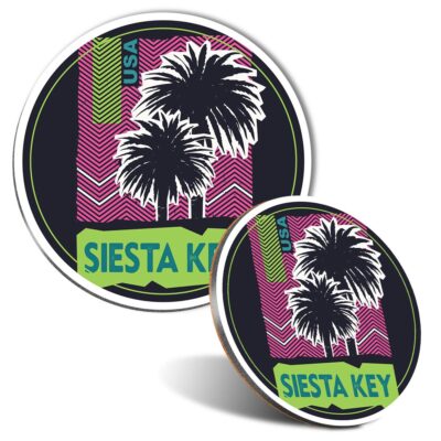Mouse Mat & Coaster Set Siesta Key USA Palm Vacation #59394 | eBay UK