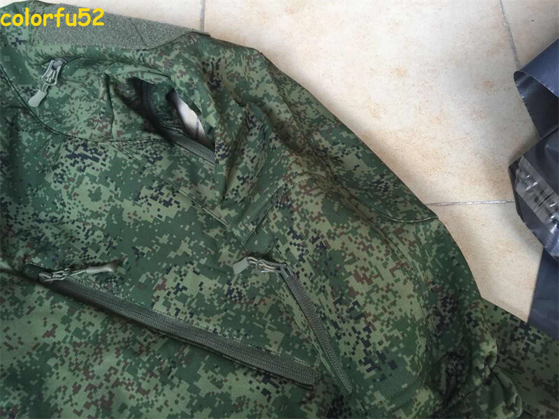 Russian EMR Green Camo Tactical Jacket Waterproof Fleece Outwear Zipper ...