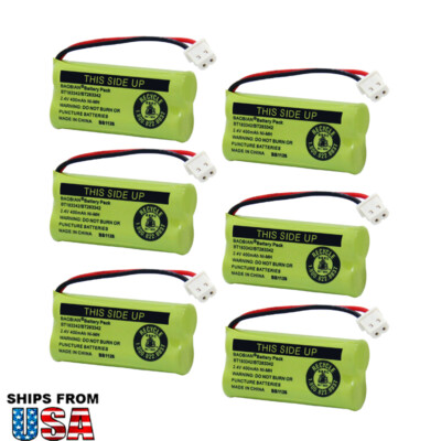 6-Pack Cordless Phone Batteries Pack for AT&T BT166342 BT183342 TL32100 ...