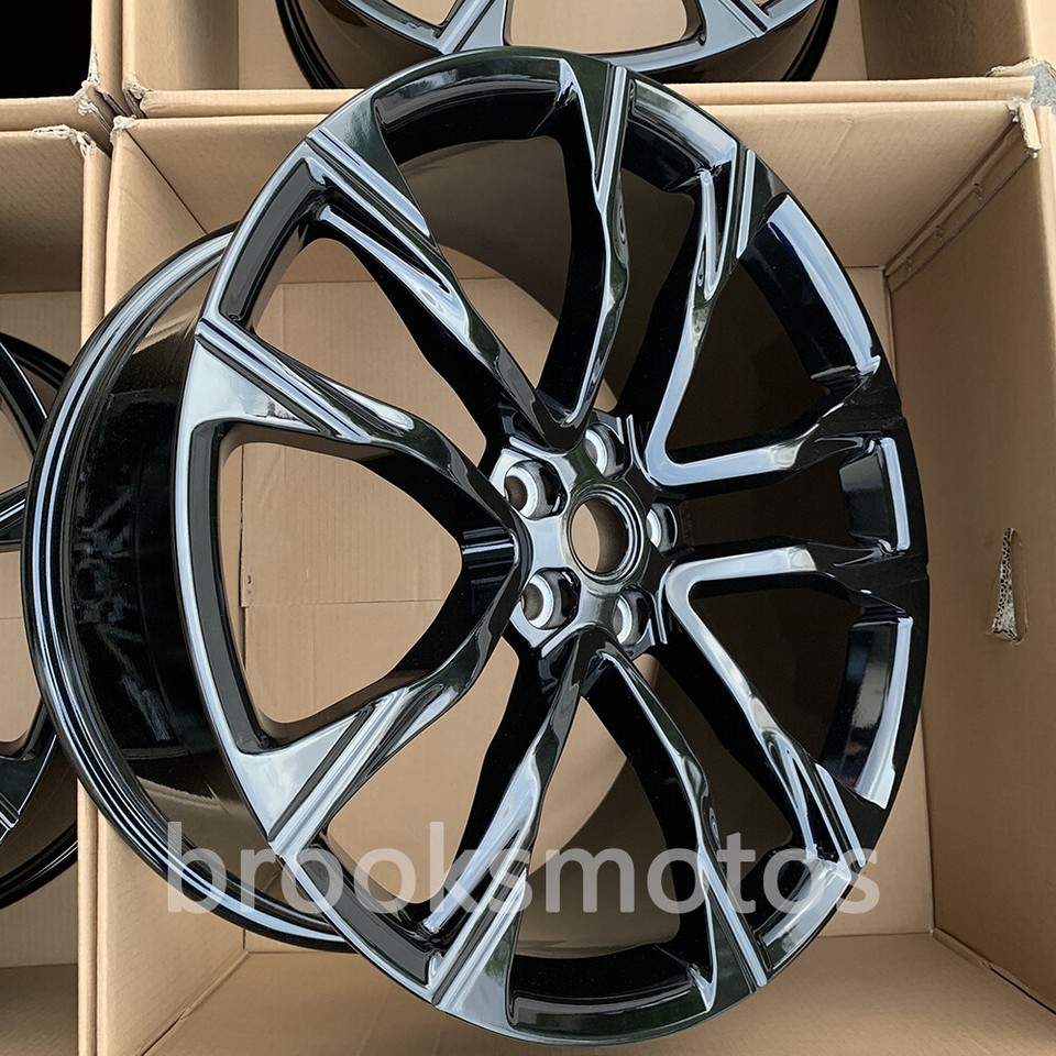 20" NEW GLOSS BLACK STYLE WHEELS RIMS FITS FOR LAND ROVER DISCOVERY LR3 ...