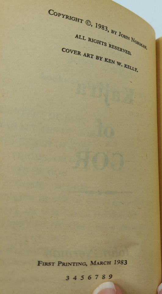 1983 KAJIRA OF GOR THE COUNTER EARTH SAGE BOOK 19 BY JOHN NORMAN ...