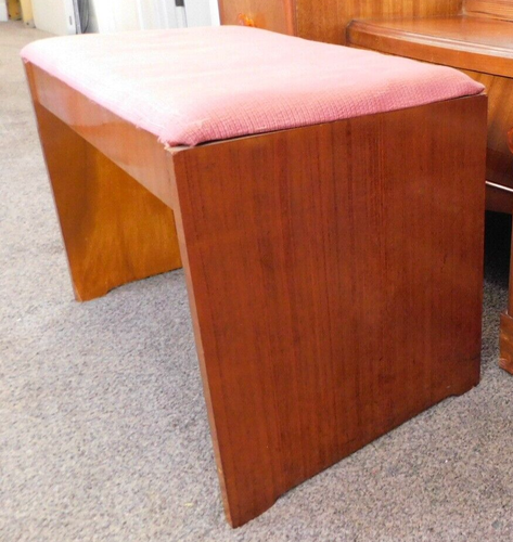 EXC Vanity Stool Bench Antique Art Deco Waterfall 1930s Vintage Wood ...