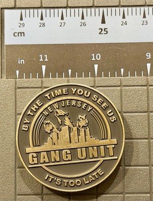 NJSP NJ State Police Trooper Coin Violent & Organized Crime VOCCB Gang ...