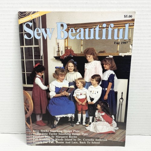 Sew Beautiful Magazine Fall 1985 Premier Issue with Uncut Patterns ...
