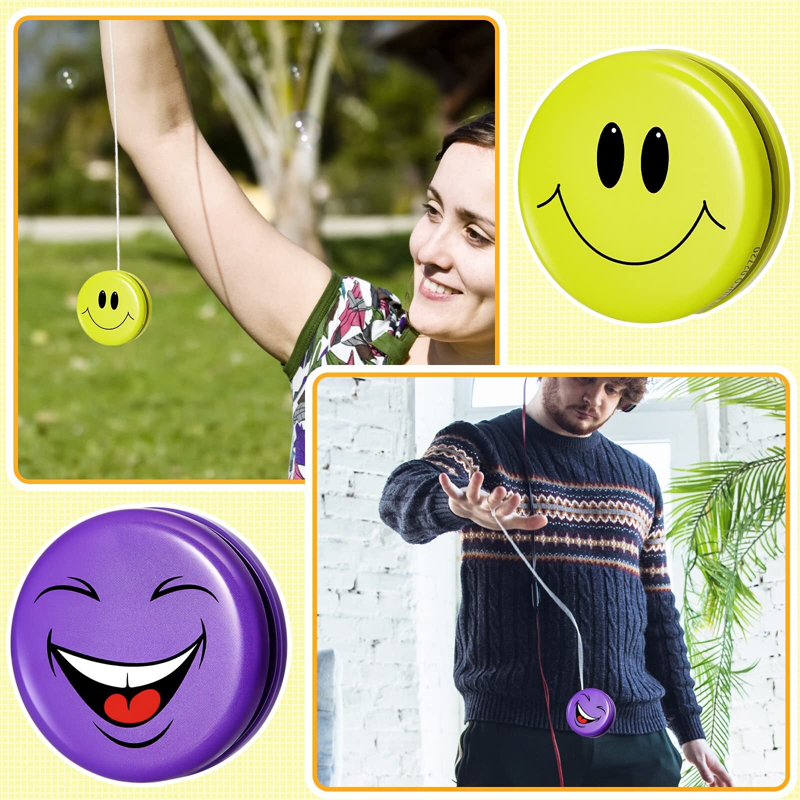 20 Pack Metal Smiley Faces Yo-Yos Party Favors for Kids Parties | eBay