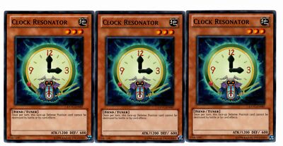 Yugioh- 3X Clock Resonator - Common - Unlimited - EXVC-EN007 - Near ...