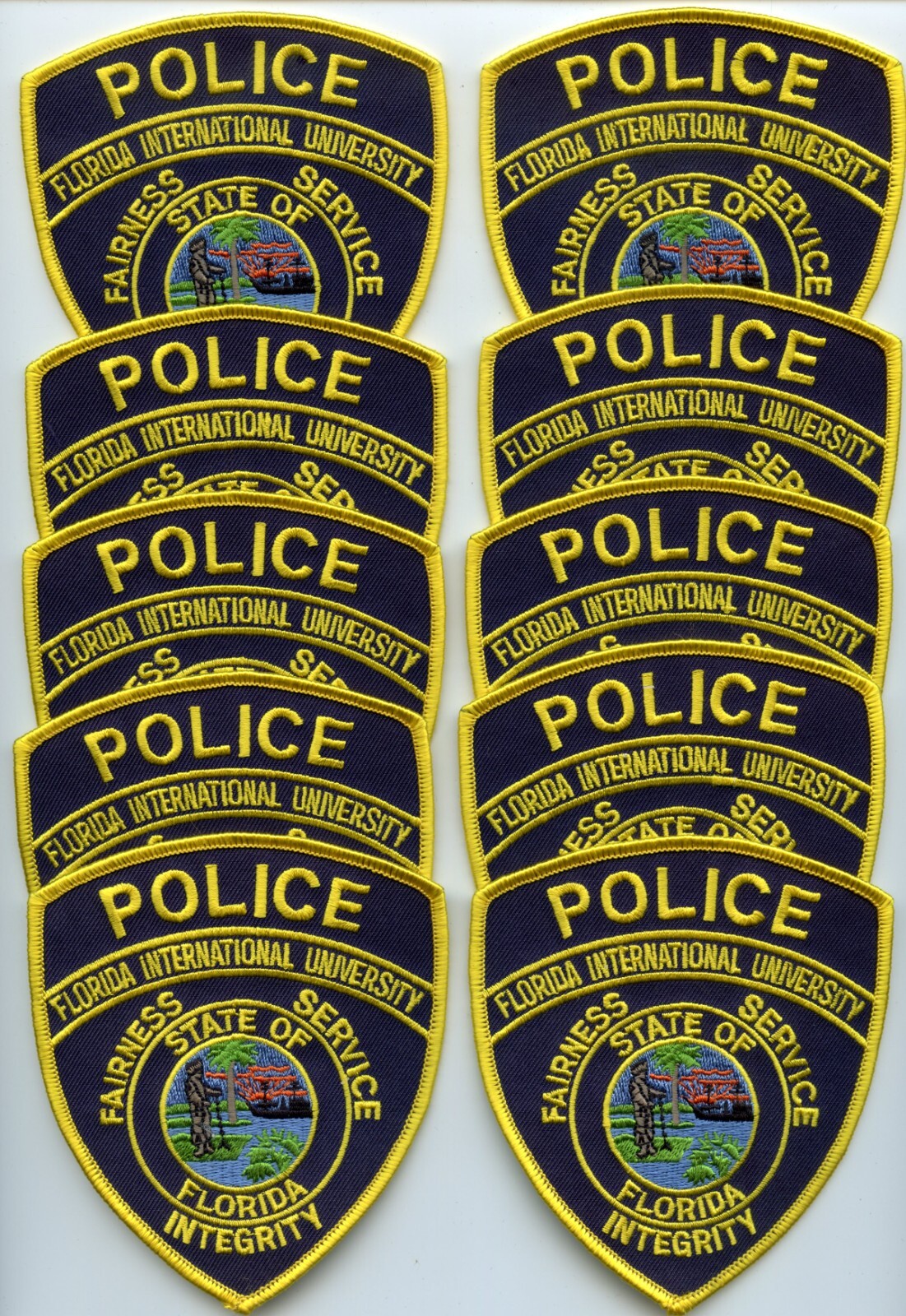 FLORIDA INTERNATIONAL UNIVERSITY POLICE Patch Lot 10 Police Patches ...