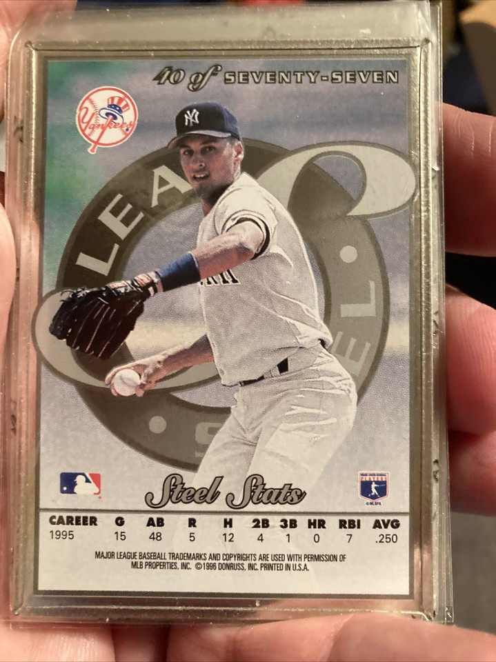 1996 Donruss Leaf Steel Stats MLB Card 40/77 Derek Jeter | eBay