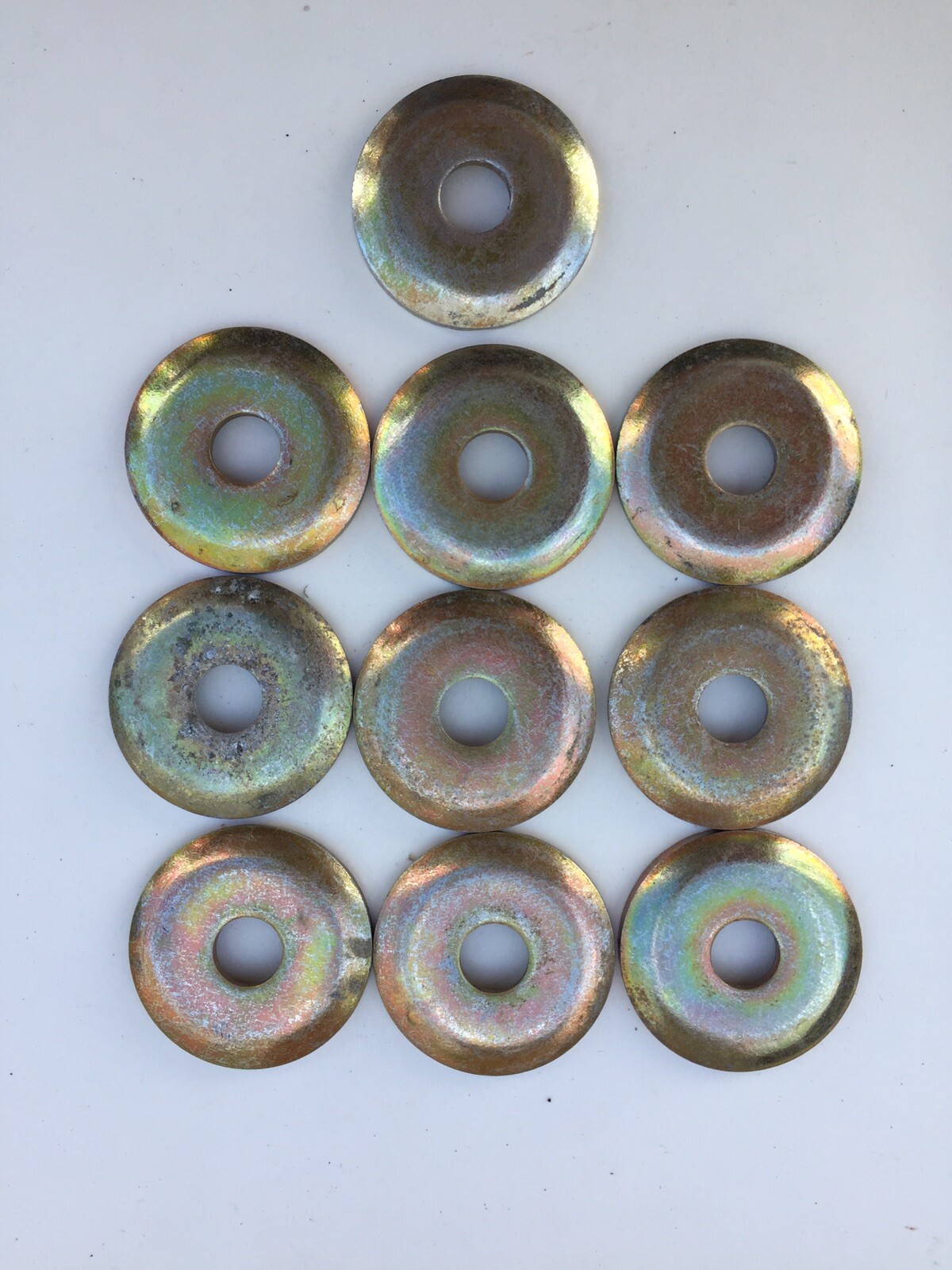 10x Shouldered Yellow Zinc Plted Steel Washers | eBay