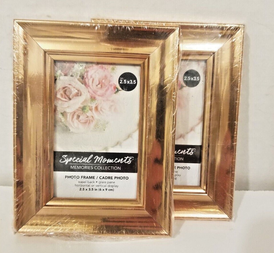 2 Pack 2.5X3.5 in. Copper Color Picture Frames Vertically or Horizontal ...