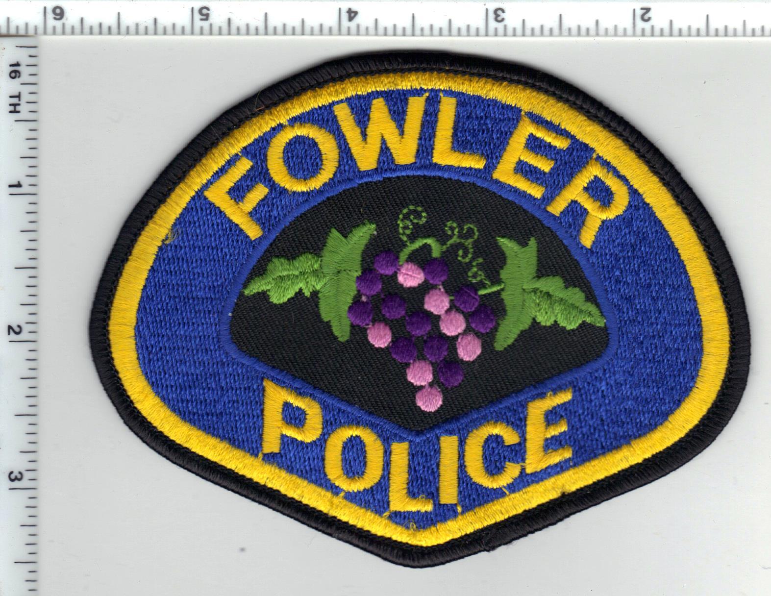 Fowler Police (California) Shoulder Patch - new from the 1980's | eBay