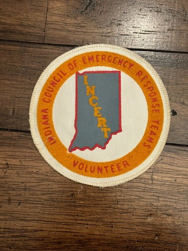 Rare 60s 70s INDIANA Council Emergency Response Teams Patch Vtg Jacket ...