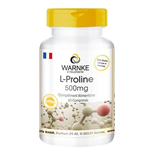 L-Proline 500 mg - 60 comprimés - Végan - Acide animé | Warnke ...