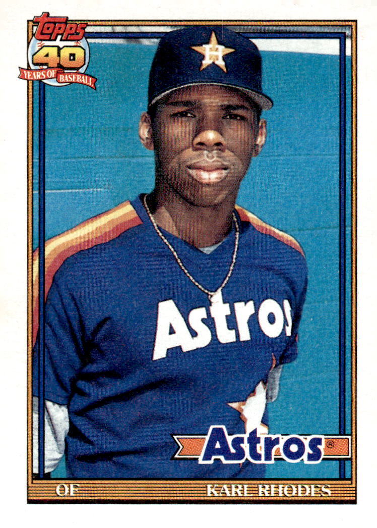 1991 Topps #516 Karl Rhodes - Houston Astros | eBay