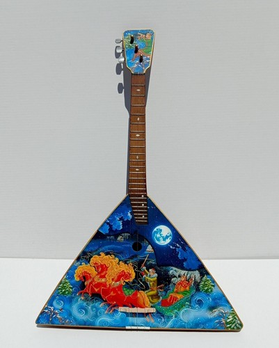 Balalaika Vintage Soviet Russian folk instrument hand painted made ...