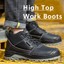 Mens Waterproof Work Safety Shoes Steel Toe Bulletproof Boots Cap ...