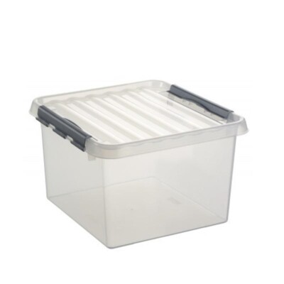 6x SUNWARE Q-Line Box - 26 Liter - 40 x 40 x 26cm - transparent ...