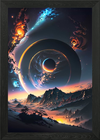 Cosmic Alien Landscape Framed Wall Art Poster Canvas Print Picture | eBay