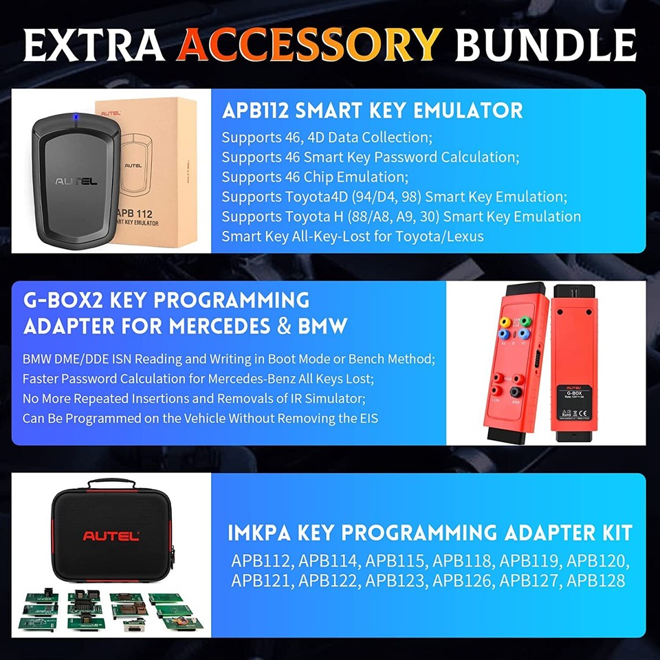 Autel MaxiIM IM608 II PRO Programmer Diagnostic Tool + GBOX2, APB112 ...