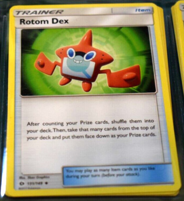 Rotom Dex # 131/149 Sun & Moon Base Set Pokemon Trading TCG Cards NM ...