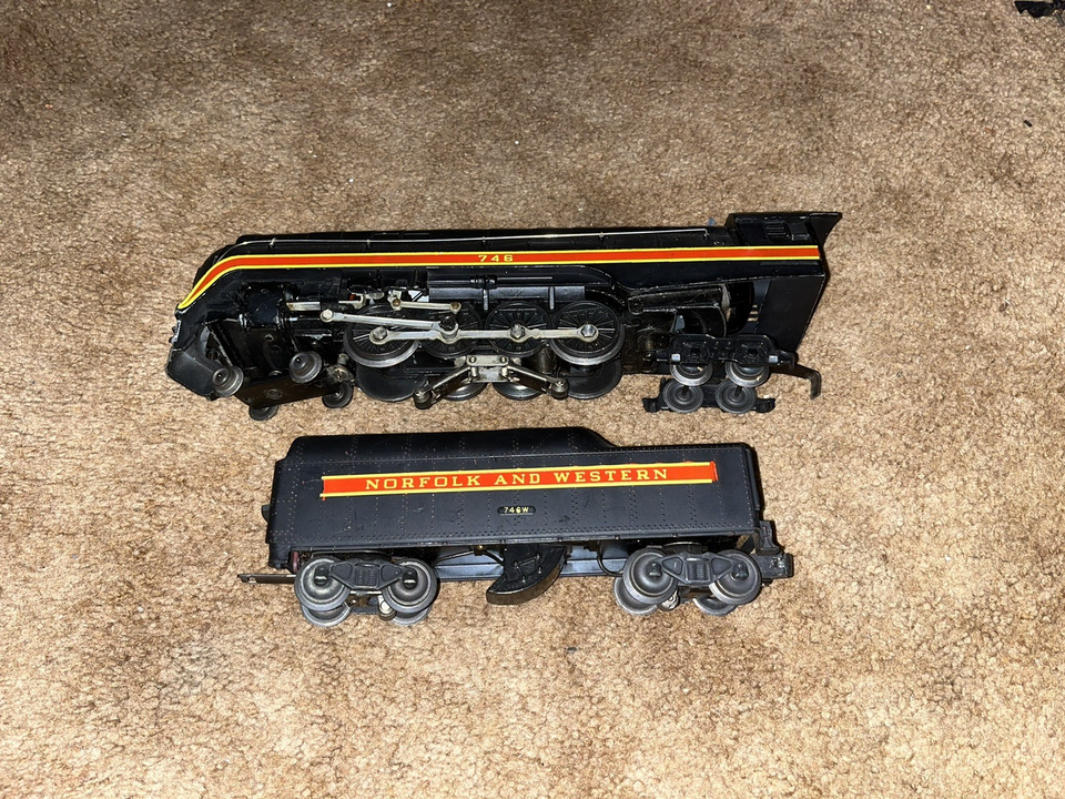 RARE ALL ORIGINAL LIONEL POSTWAR O GAUGE 746 NORFOLK AND WESTERN 4-8-4 ...