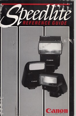 Canon Camera Speedlight Flash Reference Book 1991 Exc- cond *On Sale ...