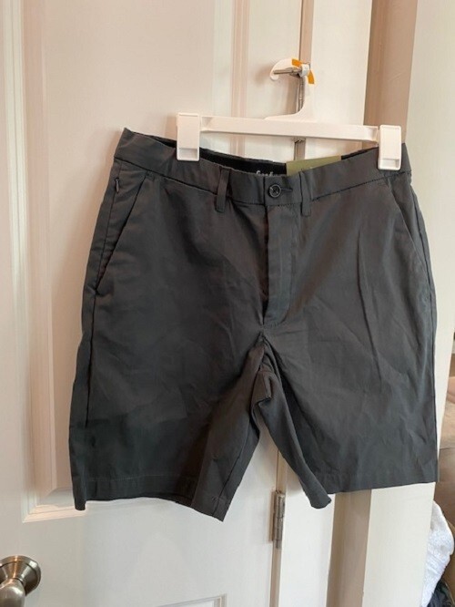 NEW!!! Goodfellow Mens Size 32 (9" Inseam) Charcoal Gray Flat Front ...