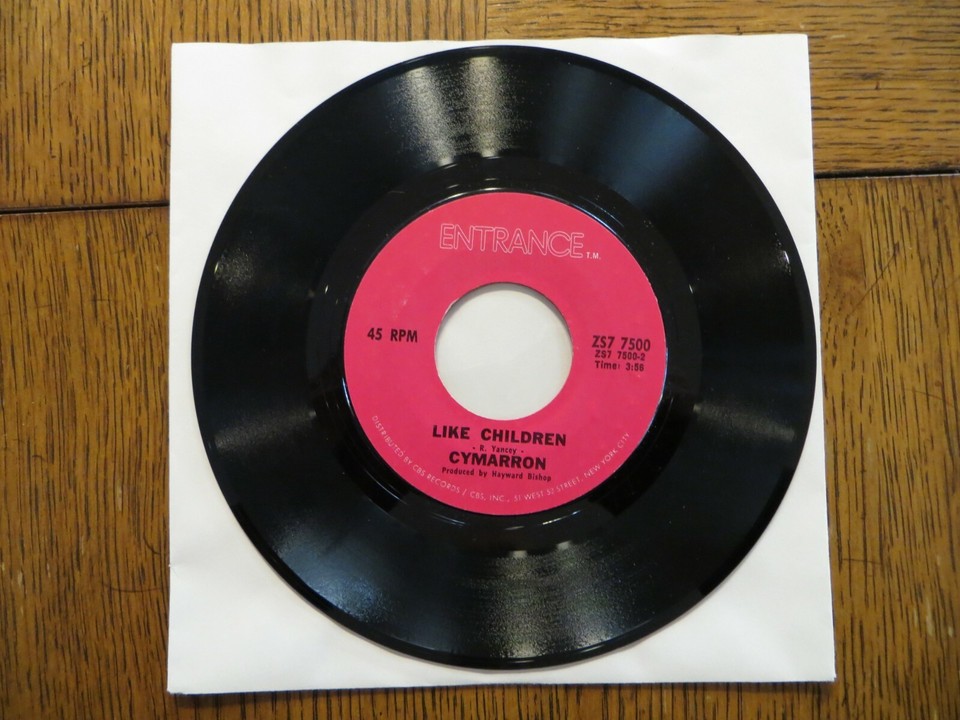 Cymarron – Rings / Like Children - 1971 - Entrance ZS7 7500 7" Single ...
