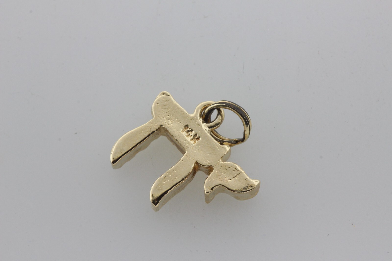 14K Yellow Gold Chai Life Jewish Symbol Small Texture… - Gem