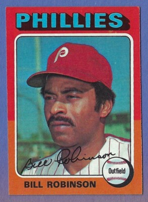 VINTAGE 1975 TOPPS BASEBALL CARD #501 BILL ROBINSON PHILADELPHIA ...