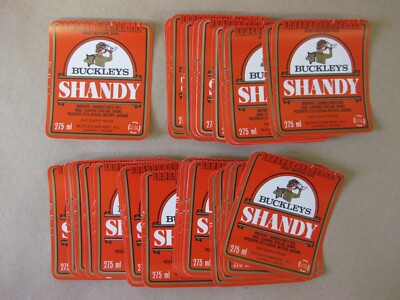 100 Buckley's Shandy Unused Beer Bottle Labels Llanelli | eBay UK