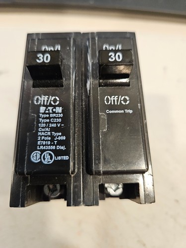 1 PC BR230 Eaton 30AMP Plug-In 2-Pole Circuit Breaker NEW Cutler-Hammer ...