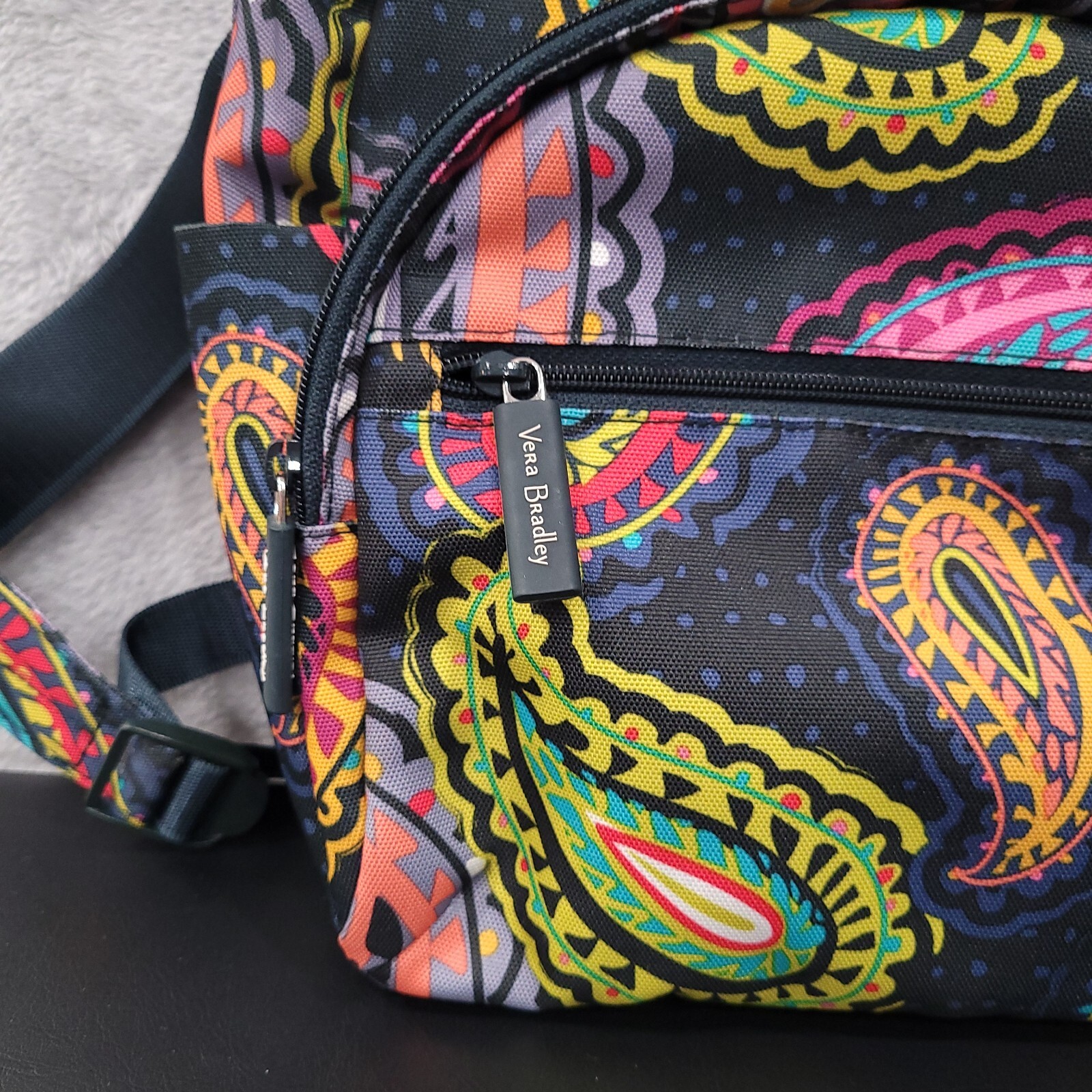 Vera Bradley Backpack twill canvas with ID Wallet Paisley Print | eBay