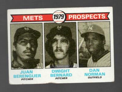 1979 Topps Mets Prospects (Juan Berenguer / Dwight Bernard / Dan Norman ...