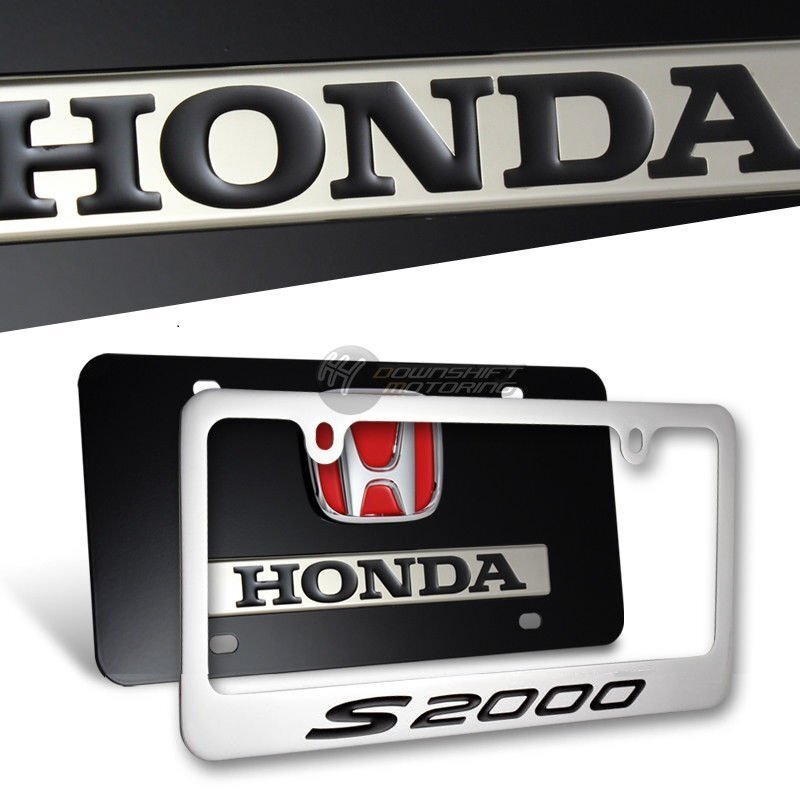 3D Honda S2000 Front + Back Stainless Steel License Plate Frame Set ...