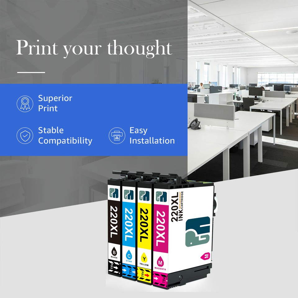 5x Ink Cartridges for Epson 220 XL WorkForce WF-2750 WF-2760 WF-2650 ...